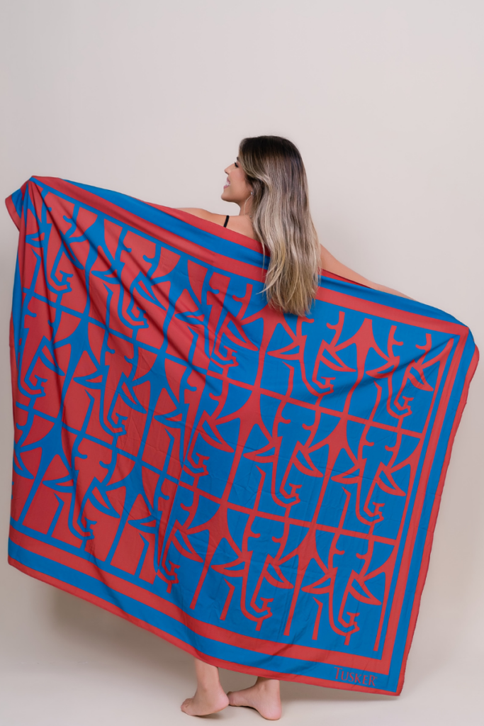 Pareô Original Tusker Mescla Azul/Vermelho – Tusker